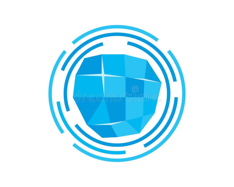 Shiny Blue Gem Stone Illustration Visualized with Simple Illustration ...