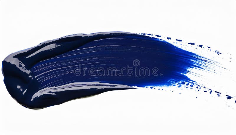 Satisfying Shape Forming As Shiny Blue Paint is Dragged Across a White ...
