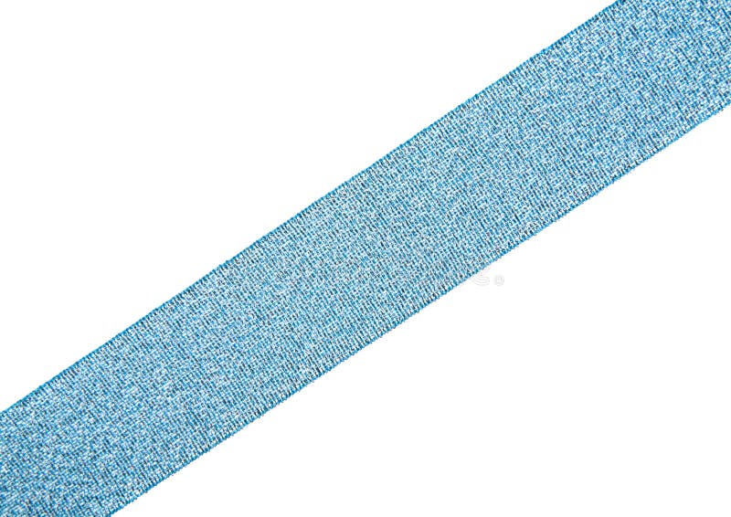 Shiny Blue Ribbon Isolated on White Background Stock Image - Image of ...