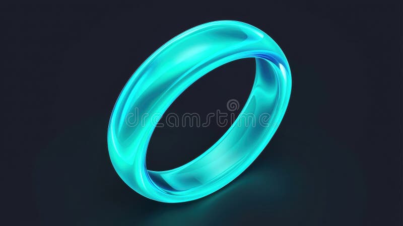 Shiny Light Blue Ring Smooth Curved Surface Stock Photos - Free ...