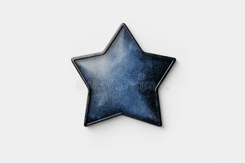A Shiny Blue Star Icon with a Textured Surface Perfect for Decorative ...