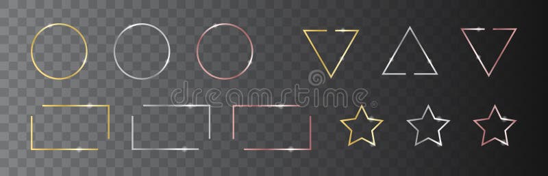 Shiny Border Frame Collection. Vector Illustration Stock Vector ...