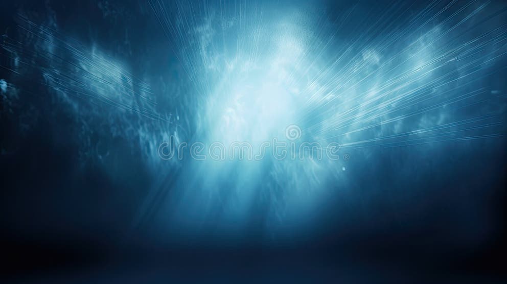 Shiny Bright Blue Burst. Generative AI Stock Illustration ...