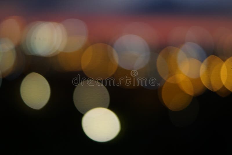 Urban Lights Abstract Background or Pattern. Blurred Circles. Stock ...