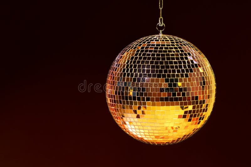 Shiny Bright Disco Ball on Color Background, Space for Text Stock Image ...