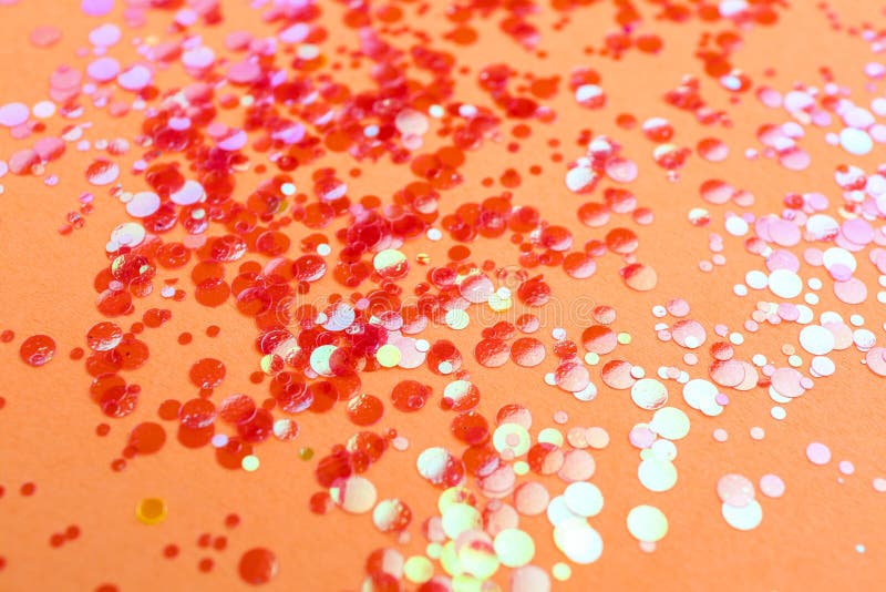 Shiny Bright Red Glitter on Pale Coral Background Stock Photo - Image ...