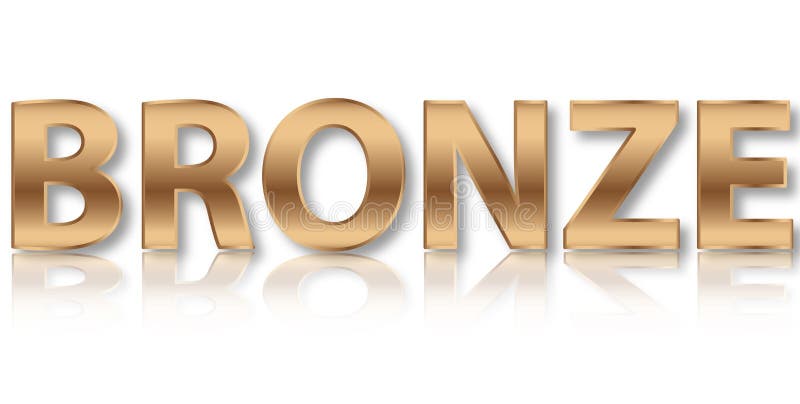 Shiny Bronze Letters with Reflection, Vector Illustration Stock Vector ...