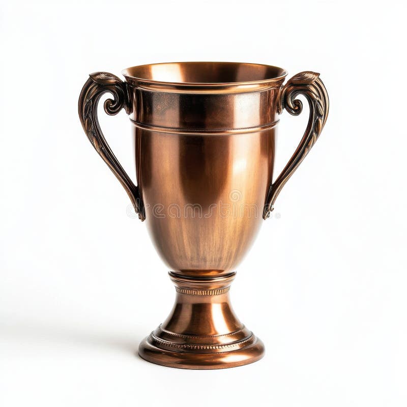 A Shiny Bronze Trophy with Ornate Handles, Symbolizing Achievement and ...