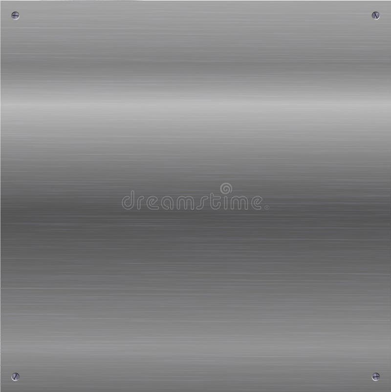 Clean Metal Plate Bolted with Screws. Placard for Ads with Metal ...