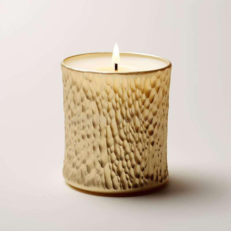 Shiny Bumpy Candle Against Solid White Background Image Stock ...