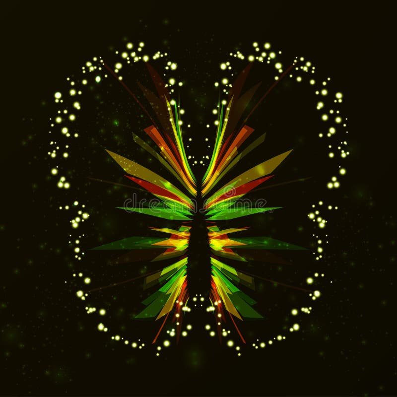 Shiny Butterfly abstract stock vector. Illustration of energy - 22480650