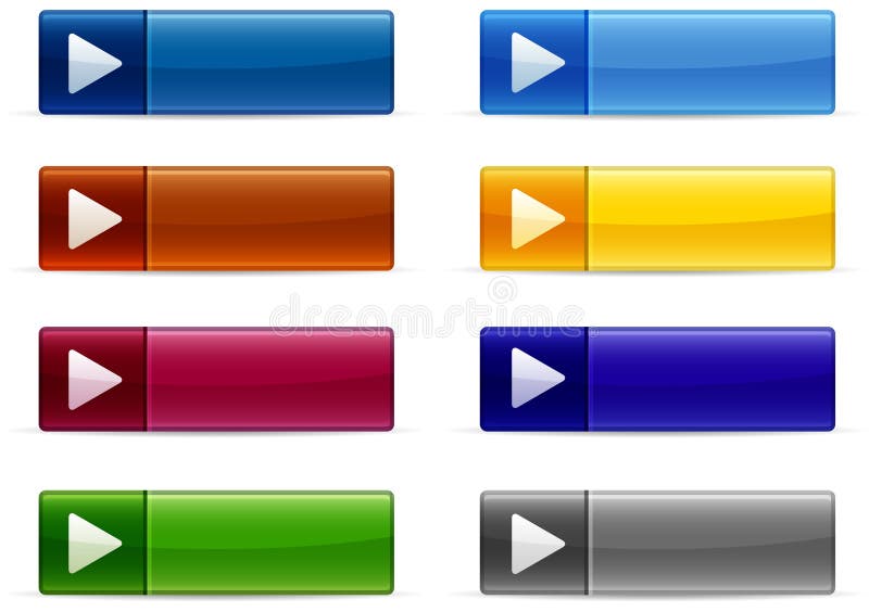 Web play buttons stock vector. Illustration of play, listen - 29728214