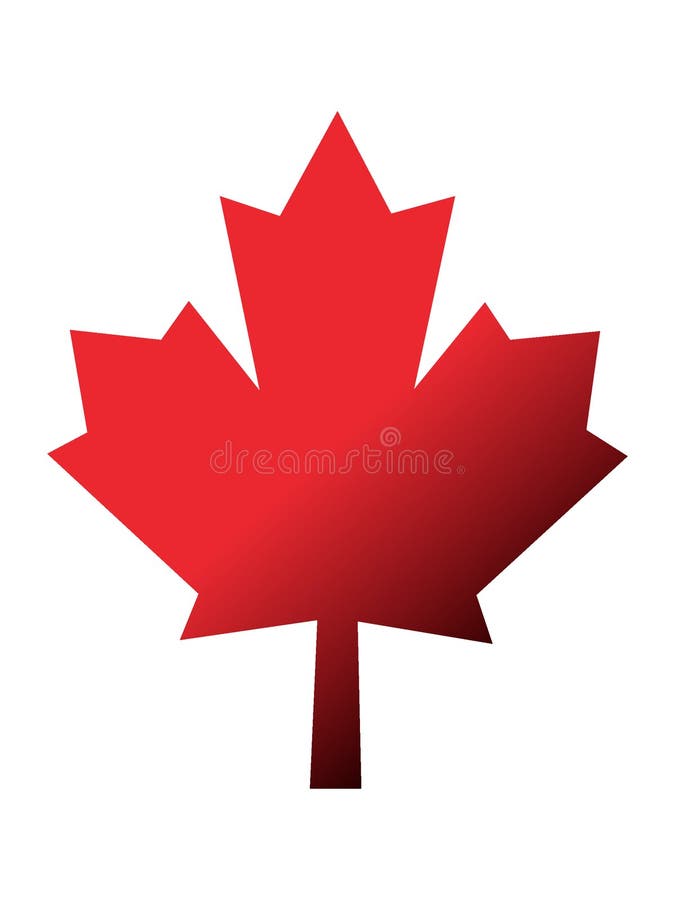 Shiny Canadian Maple Leaf Symbol Stock Vector - Illustration of symbol ...