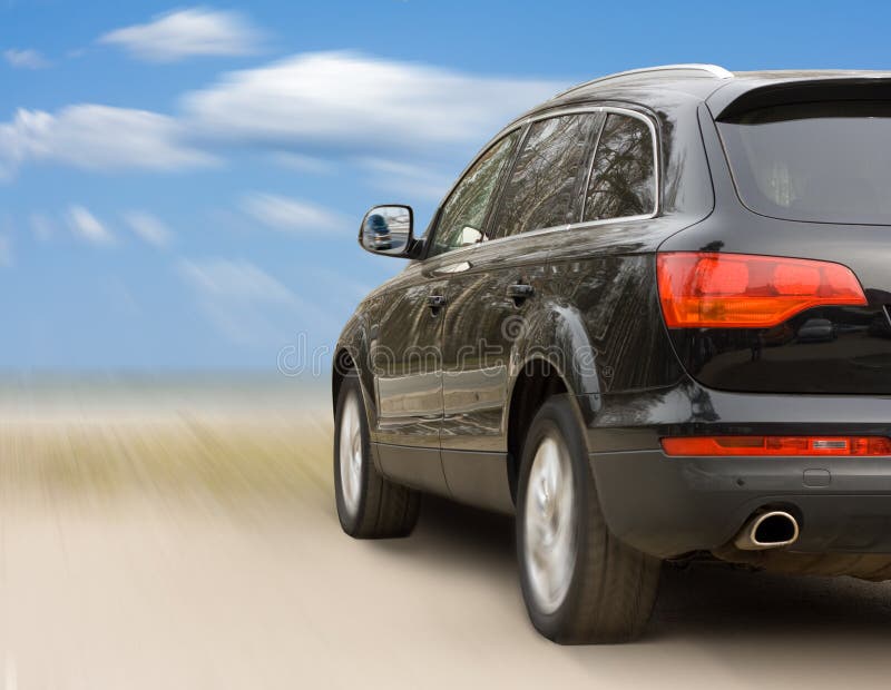 Rear-side view of car stock photo. Image of background - 9130776