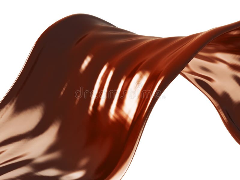 Shiny Chocolate Liquid Splash on White Background Stock Illustration ...