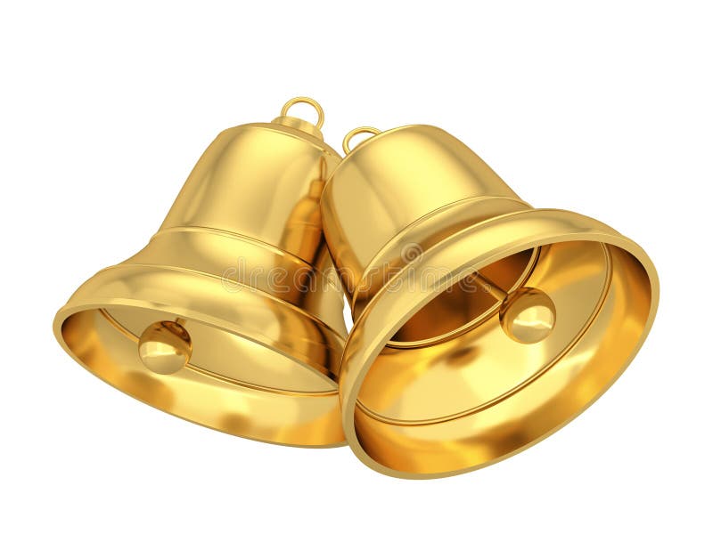 Shiny christmas bell stock illustration. Illustration of bronze - 193869684