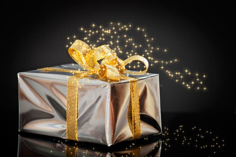 Shiny Christmas Gift stock photo. Image of bright, christmas - 27564444