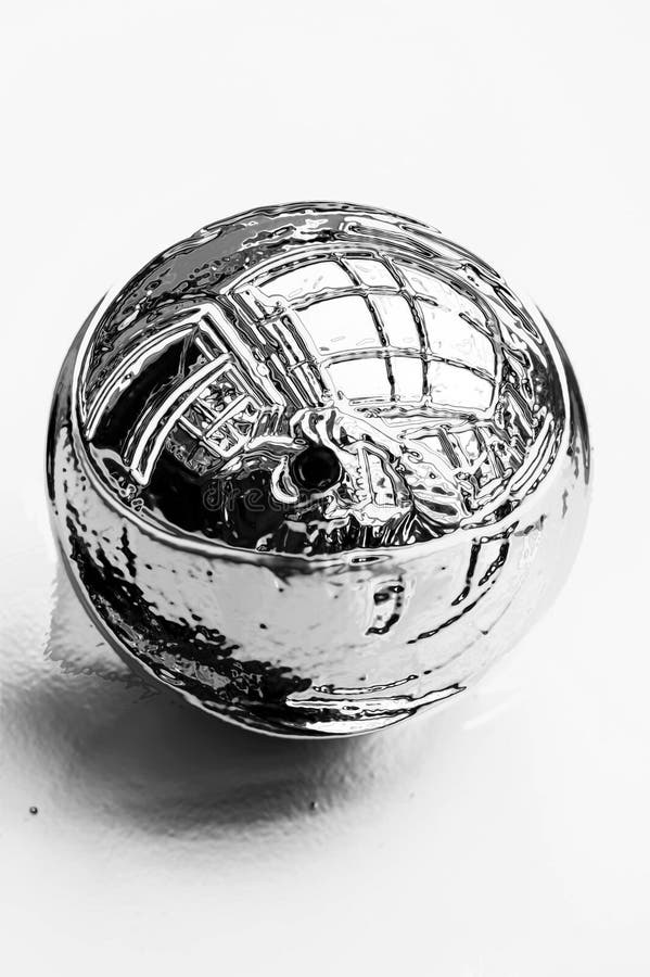 Shiny chrome ball stock image. Image of round, globe - 18755311