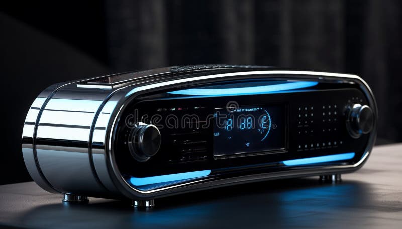 Shiny Chrome Car Dashboard Display Modern Technology Generated by AI ...