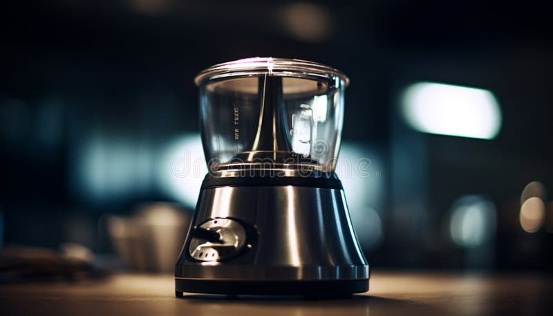 Shiny Chrome Coffee Maker Prepares Gourmet Espresso Generated by AI ...