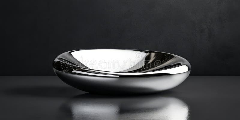 Shiny Chrome-plated Background with a Mirror-like Finish and Subtle ...