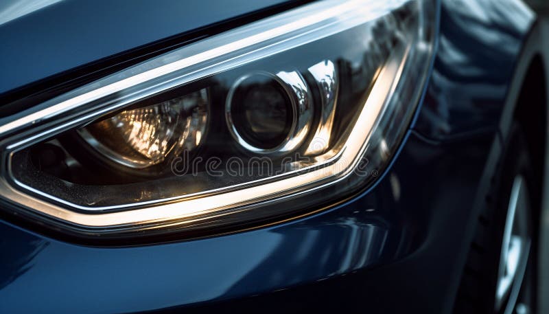 Shiny Chrome Sports Car with Elegant Vintage Reflection and Modern ...