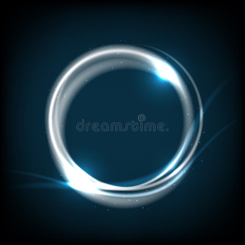 Shiny Circle on Dark Blue Background Stock Vector - Illustration of ...