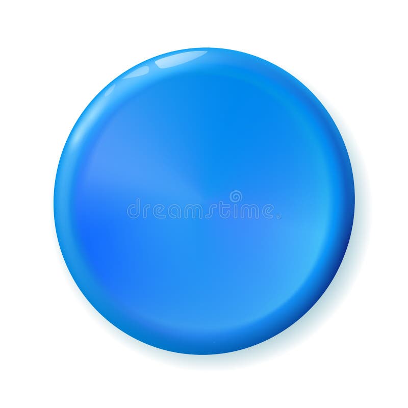 Shiny Circle Light Blue Button for Holiday and for Internet or Your ...