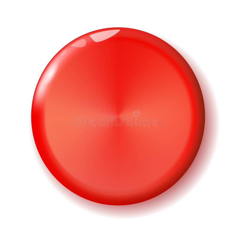Shiny Circle Red Button for Holiday and for Internet or Your Business ...