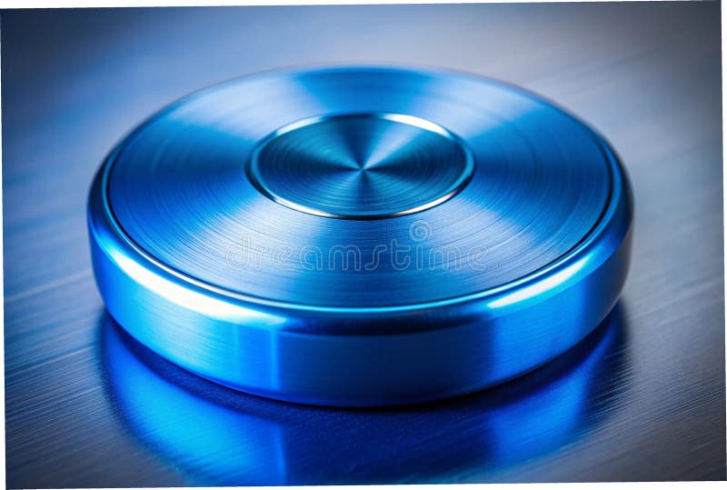 Shiny Circular Blue Metal Background Stock Illustration - Illustration ...