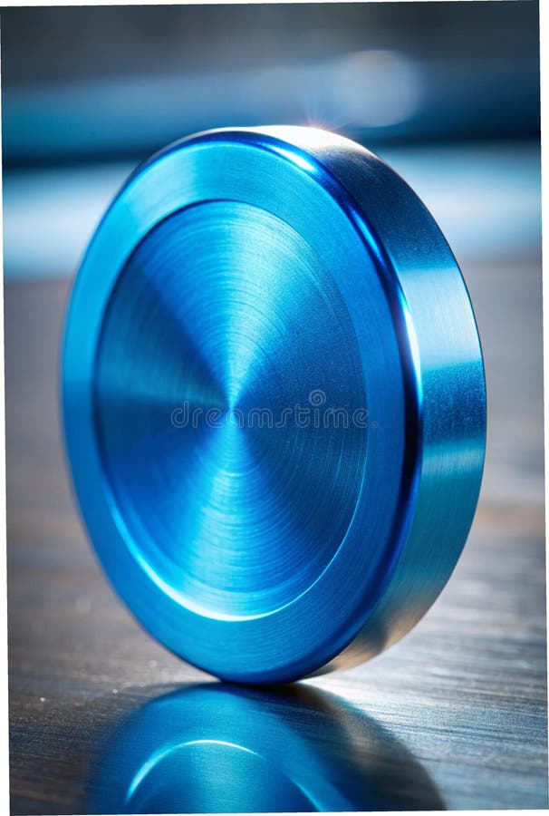 Shiny Circular Blue Metal Background Stock Illustration - Illustration ...