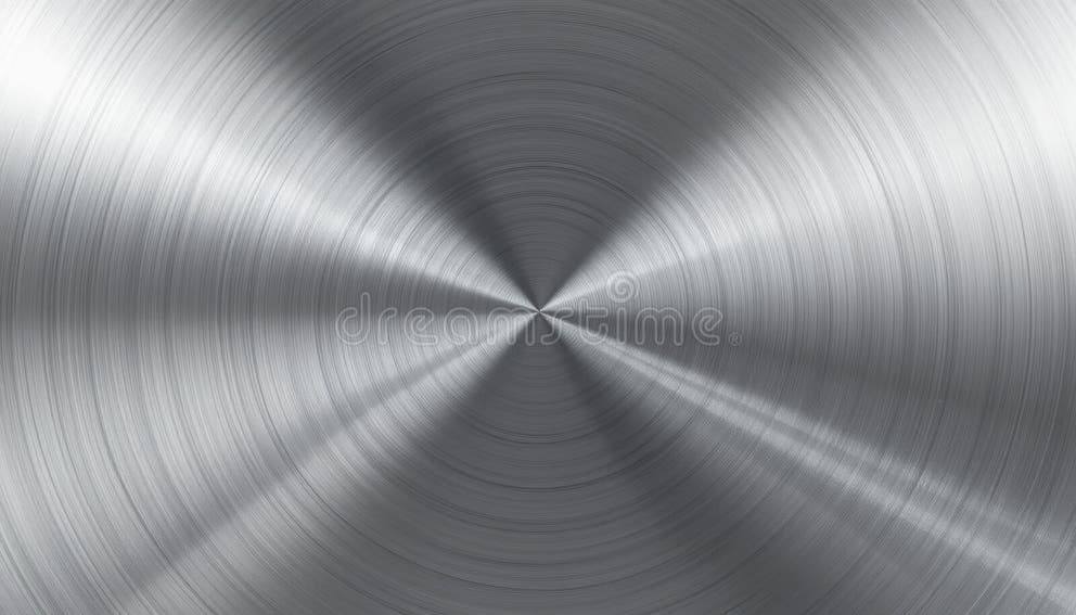 Shiny Circular Metal Texture with Subtle Brush Stroke Pattern and Soft ...