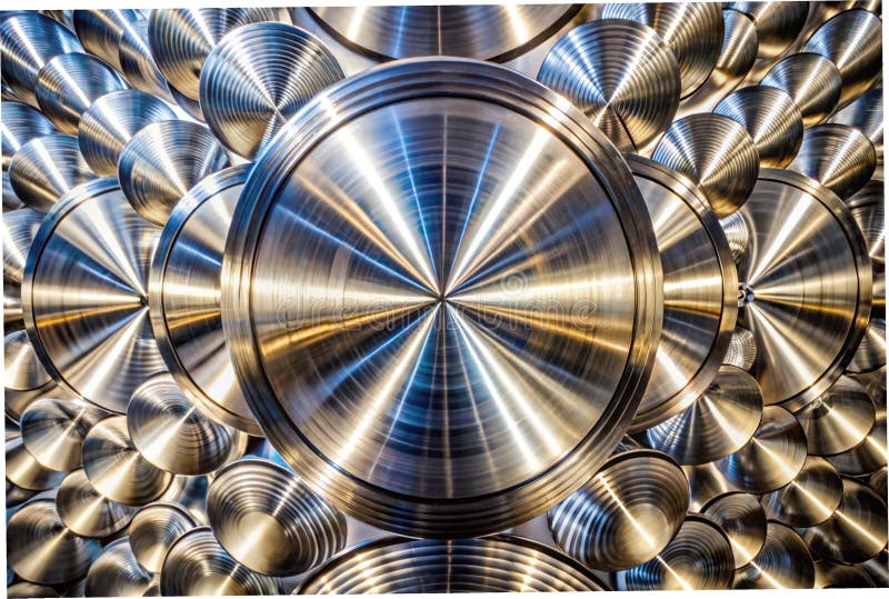 Shiny Circular Stainless Steel Metal Reflections for Modern Background ...
