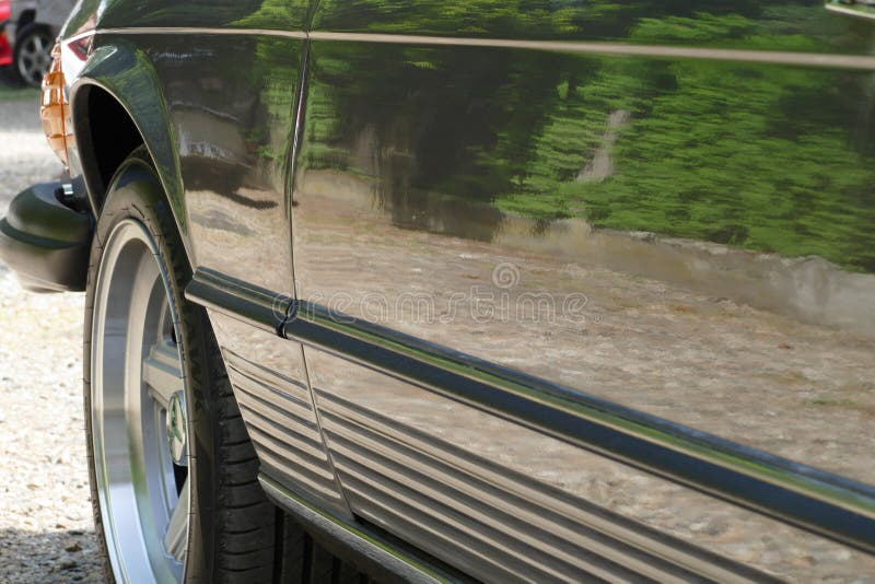 Classic car detail editorial photo. Image of collector - 120580741