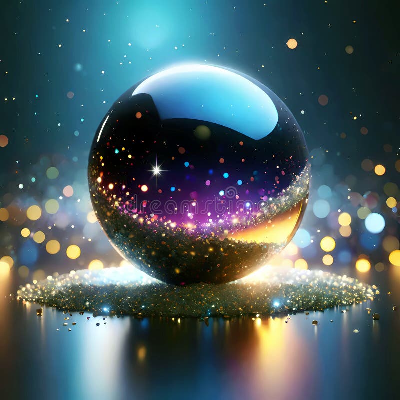 Shiny Clear Fantasy Round Object. Stock Illustration - Illustration of ...