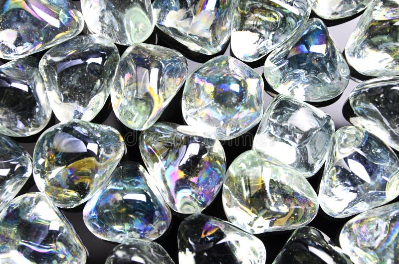 Shiny Clear Water Point Attached To a Glass Reflects the Same Color As ...