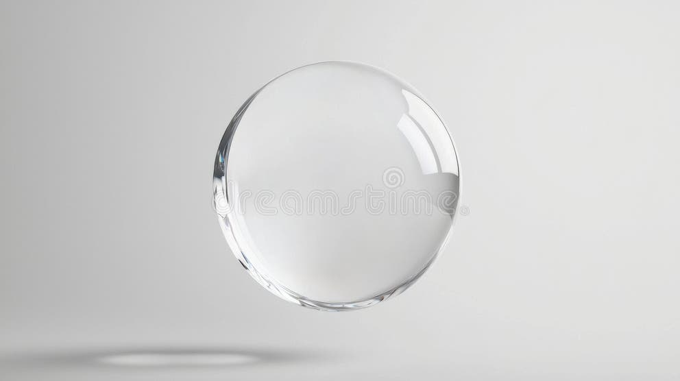 A Shiny, Clear Sphere with a Reflective Surface. Stock Photo - Image of ...