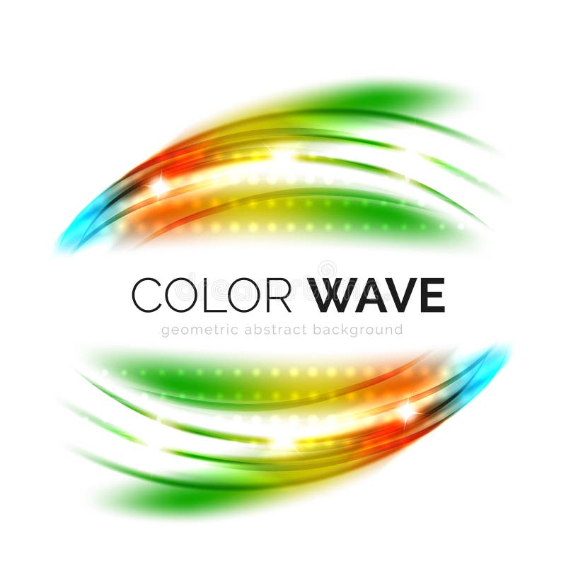 Shiny color wave stock vector. Illustration of line, card - 70017316