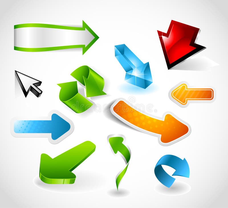 Computer arrow icons stock vector. Illustration of line - 13606254