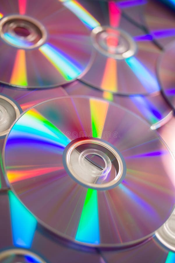 Shiny and Colorful CDs stock image. Image of multimedia - 69747681