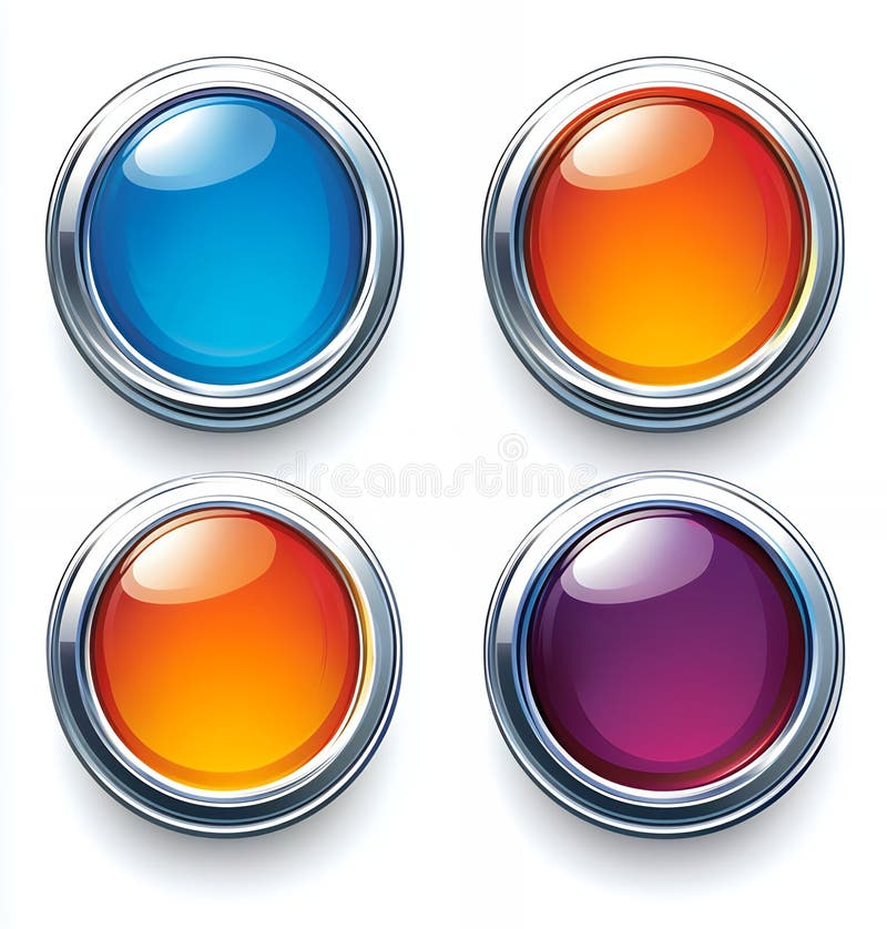 Shiny Colorful Glass Buttons Web Icons App Interface Design Elements ... Shiny Colorful Glass Buttons Web Icons App Interface Design Elements ...