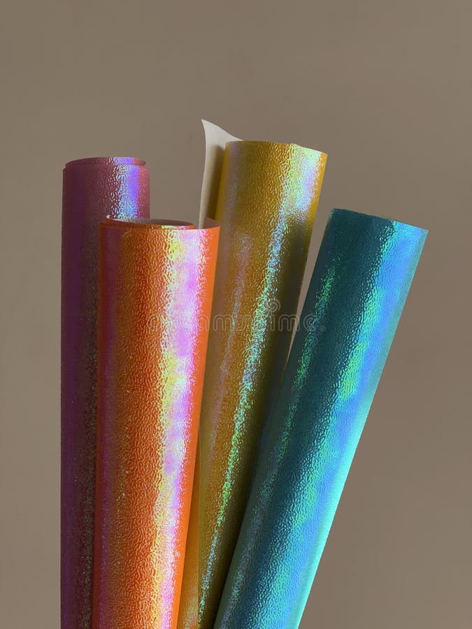 Shiny and Colorful Metallic Paper Rolls Ready for Crafting Projects ...