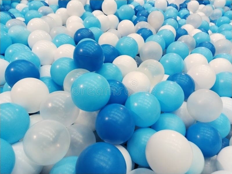Shiny and Colorful White and Bright Blue Balls Stock Photo - Image of ...