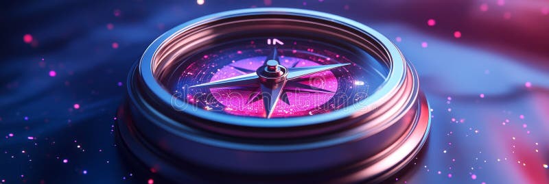 Shiny Compass Pointing Towards Success, Symbolizing Guidance and ...