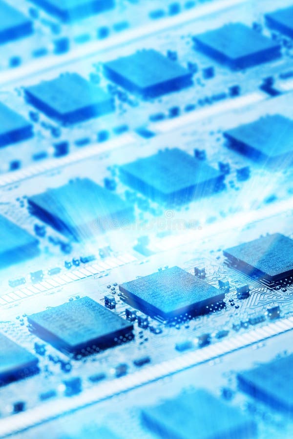 Shiny computer parts stock image. Image of green, chipset - 45520475