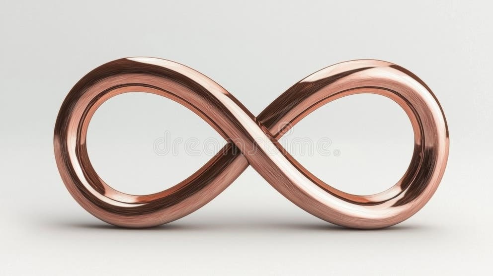 A Shiny Copper Infinity Symbol. Stock Illustration - Illustration of ...