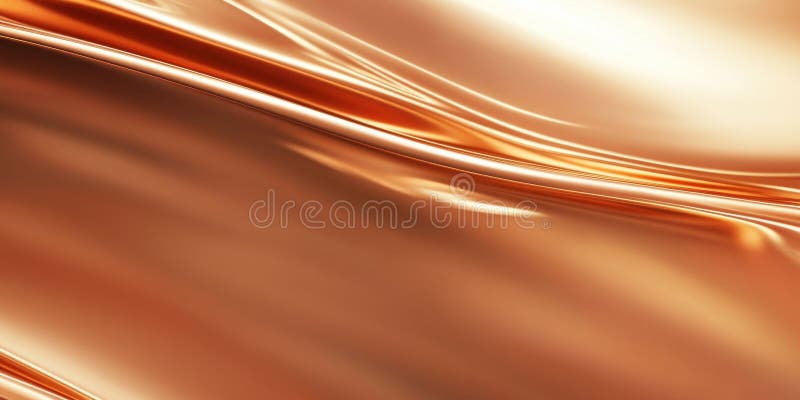 Shiny Copper Metal Texture Background. Generative AI. Stock Illustration - Illustration of waves ...
