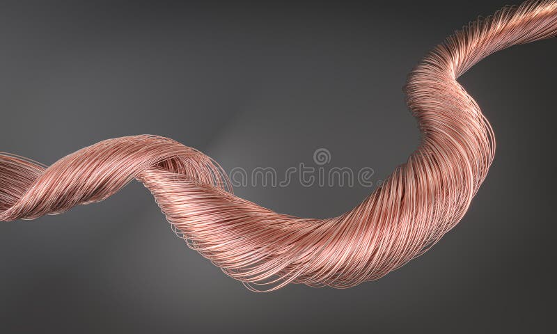 Shiny Copper Wire Forming a Beautiful Spiral Shape Stock Photo - Image ...