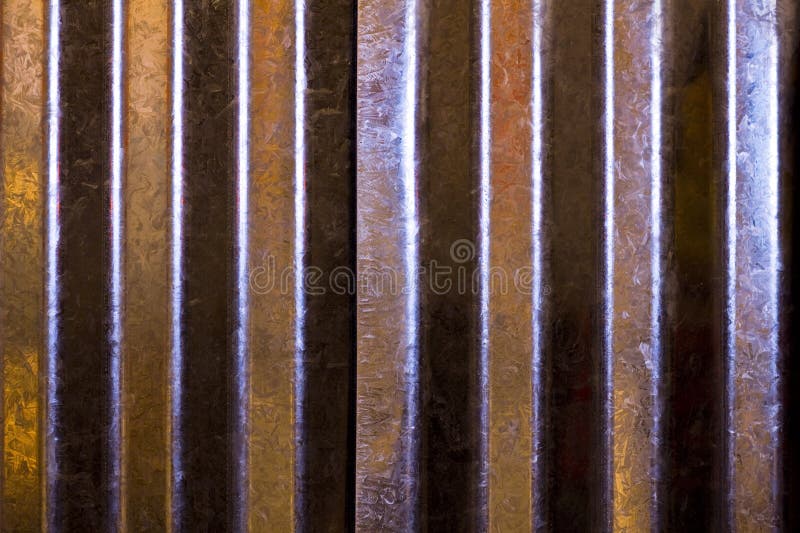 Shiny Corrugated Metal Texture Stock Photo - Image of metallic ...