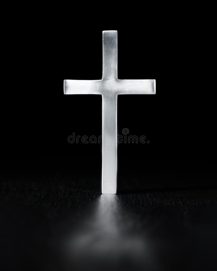 Shiny Cross, Simple Christian Religious Symbol, Glowing Brightly with ...